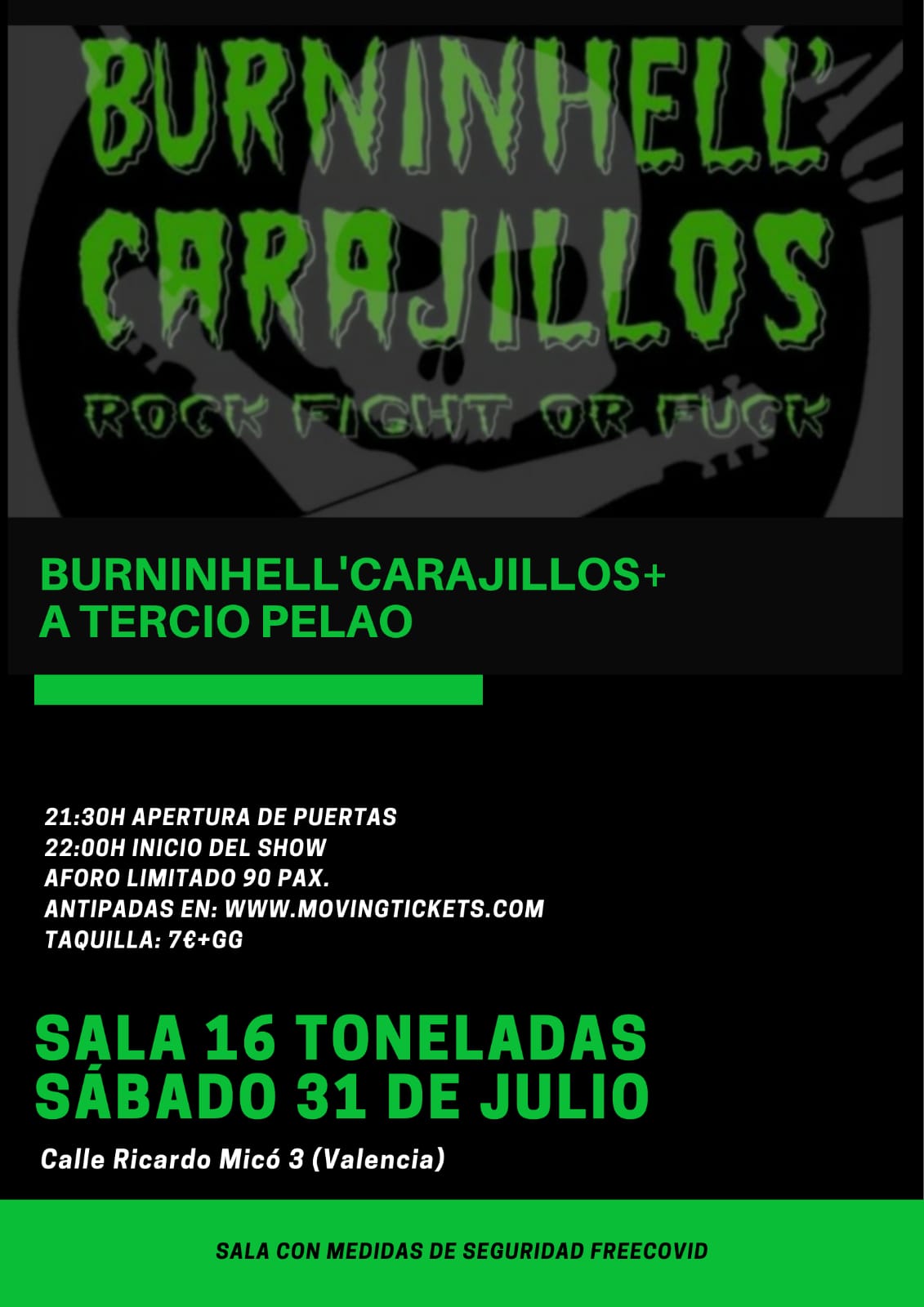 BURNINHELL' CARAJILLOS + A TERCIO PELAO - 16 TONELADAS
