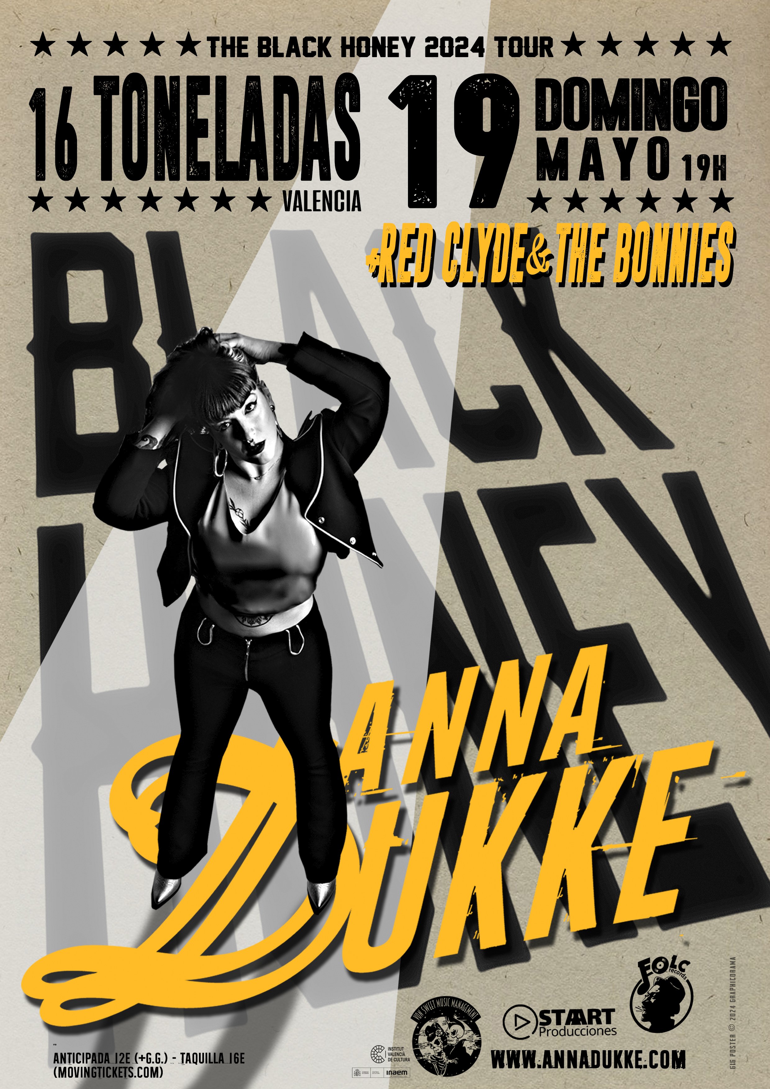 ANNA DUKKE + RED CLYDE & THE BONNIES - 16 TONELADAS