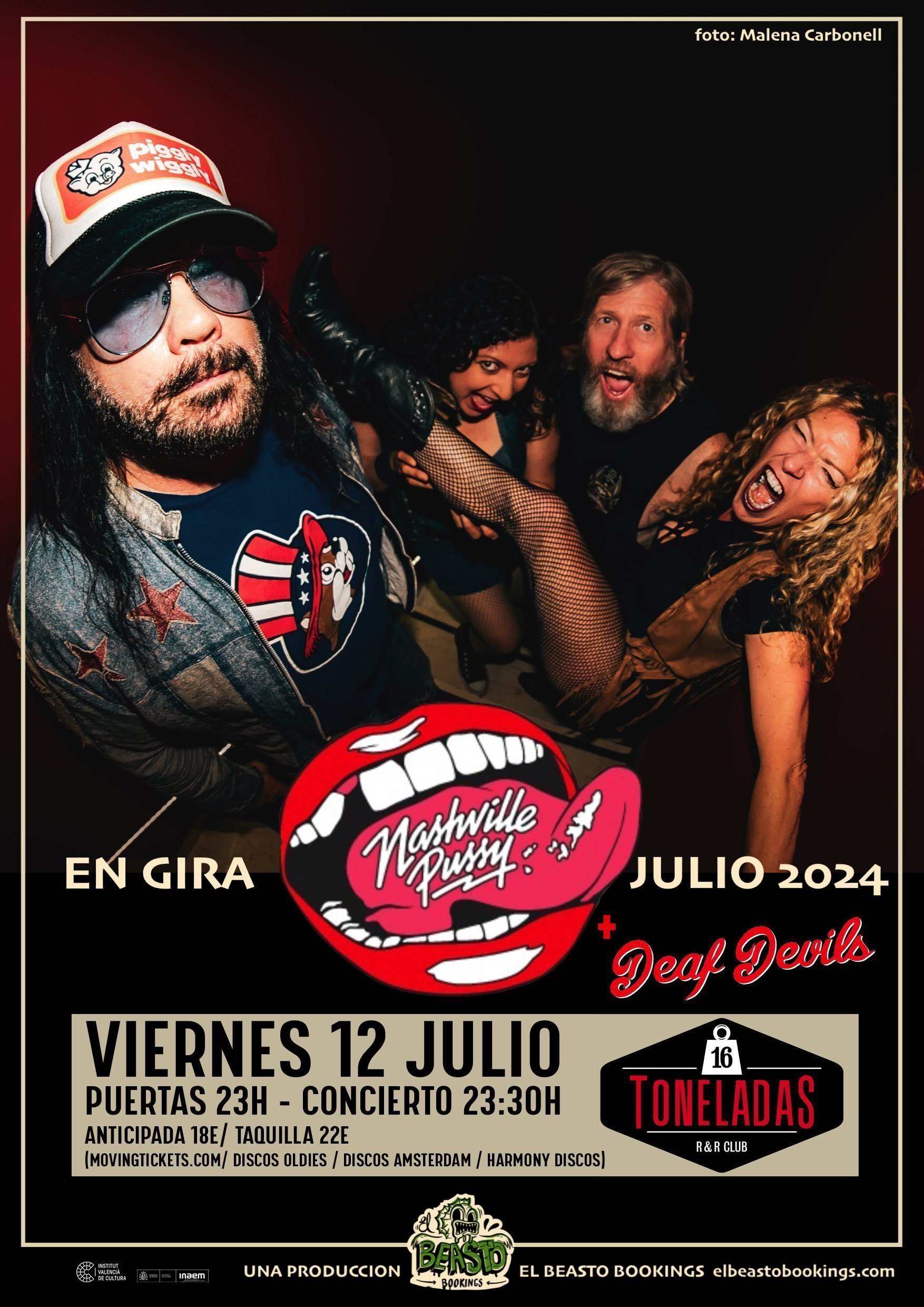 NASHVILLE PUSSY + DEAF DEVILS - 16 TONELADAS