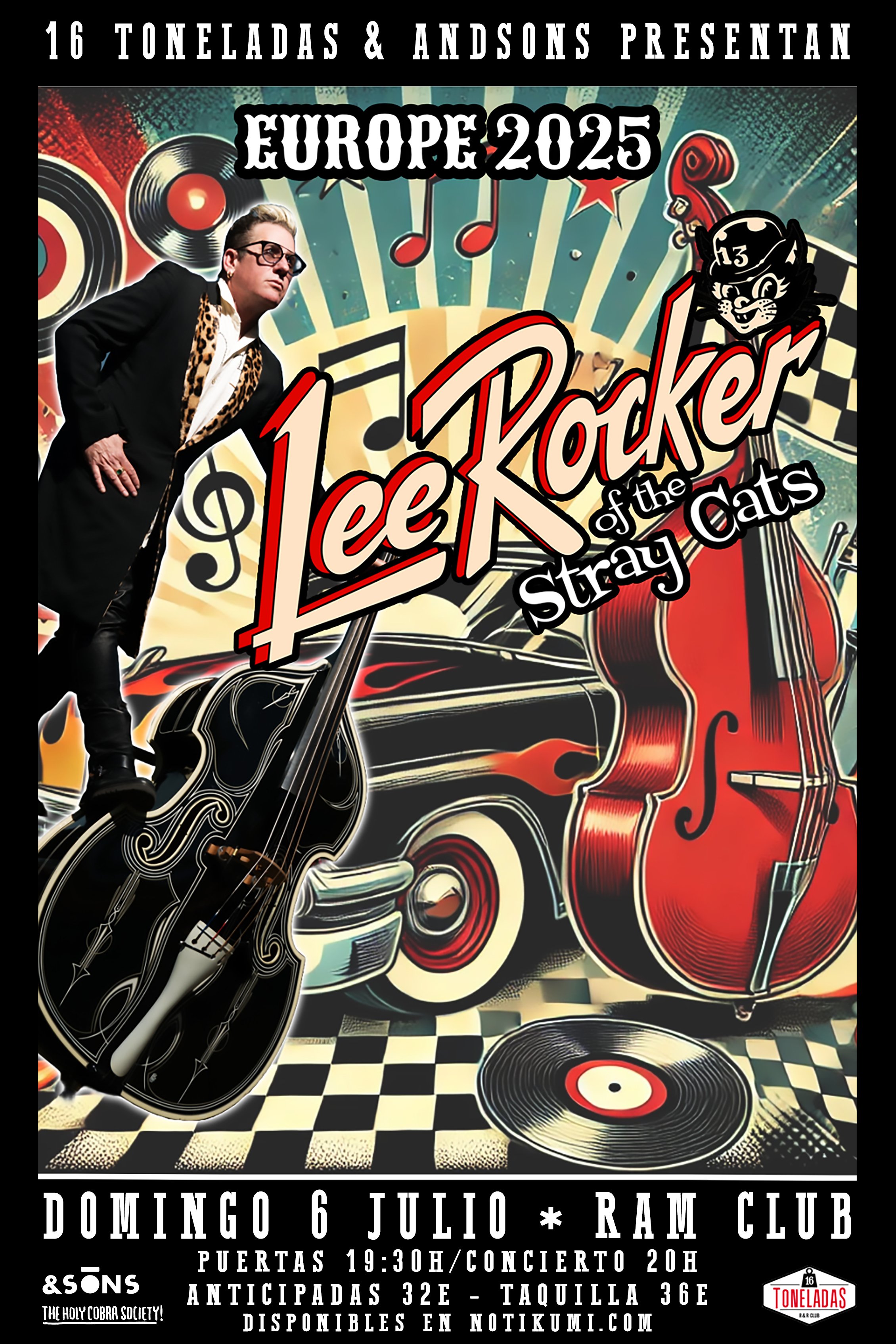 LEE ROCKER OF THE STRAY CATS (en RAM CLUB) - 16 TONELADAS